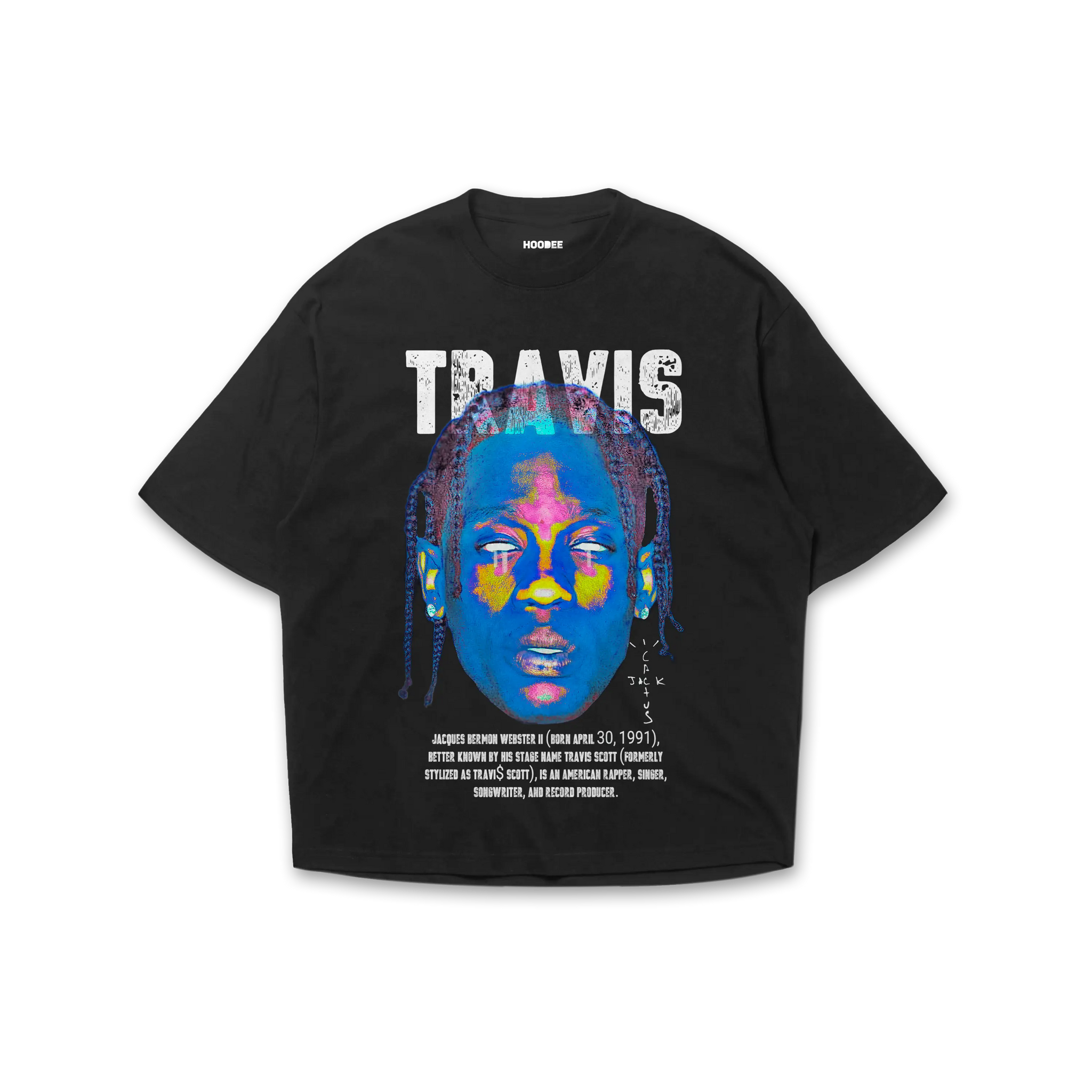 Playera Oversize Travis Scott Head | DTF Premium | HOODEE